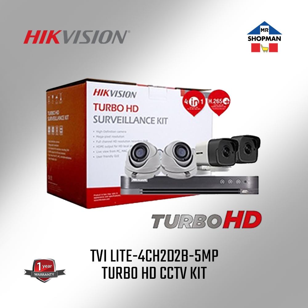 HIKvision 4Channel 5MP TVI LITE 4CH2D2B Turbo HD Surveillance Kit CCTV | Shopee Philippines