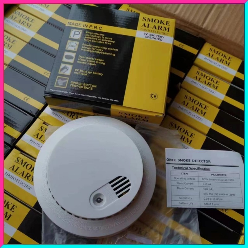 Portable Independent Smoke Detector Fire Alarm Photoelectric Sensitive ...