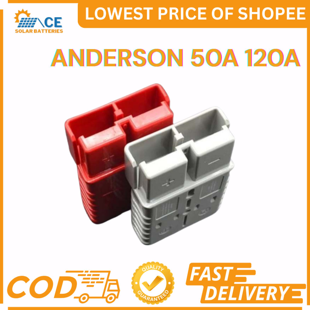 Anderson Power Plug 50A (Gray), 120A (Gray , Red) Anderson 2 Pin Power ...
