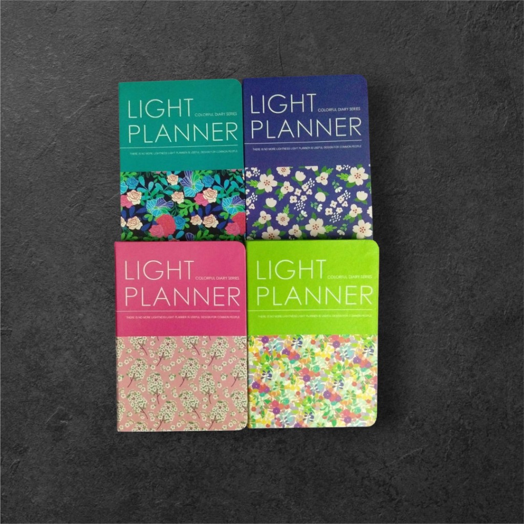 Light Planner Floral Design (hardbound cover) | Shopee Philippines