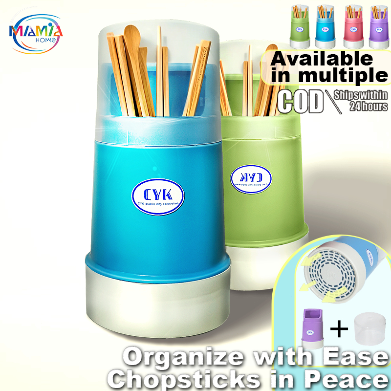Dustproof Chopstick Holder with Cover Cylinder Detachable Flatware Rack ...