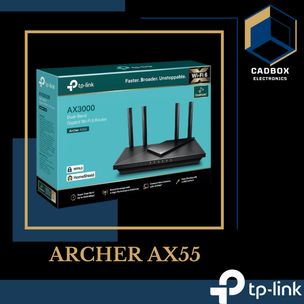TP-LINK Archer AX55 AX3000 Dual Band Gigabit Wifi 6 Router | Shopee Philippines