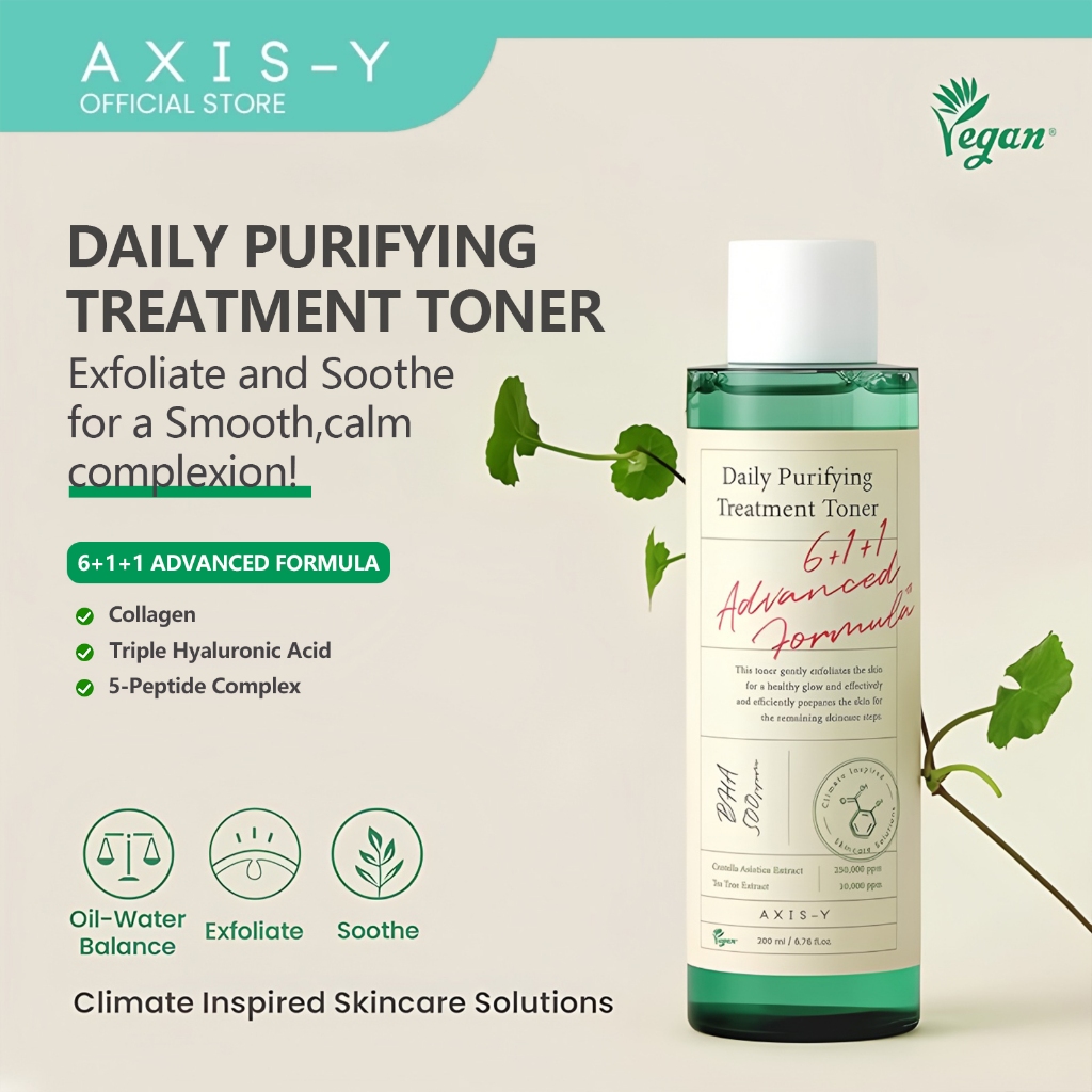 AXIS-Y Daily Purifying Treatment Toner 200ml - Clears Irritated Acne ...