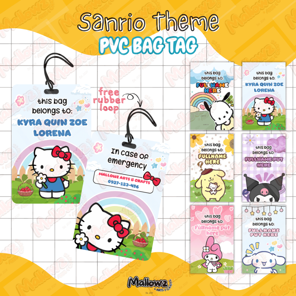 Sanrio-Themed Personalized PVC Bag Tag | Shopee Philippines