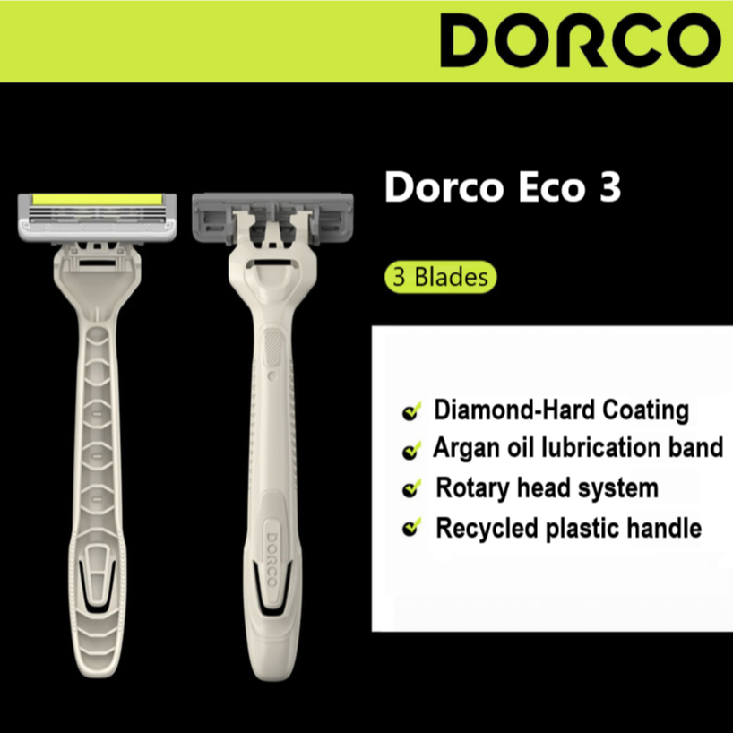Dorco Eco3 Razor from Korea Diamond Coating Triple Blade Individually ...