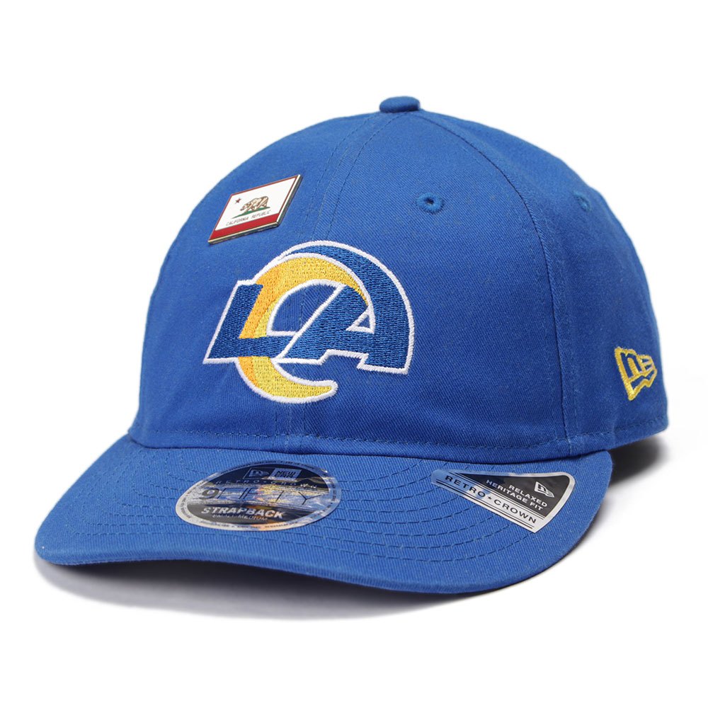 New Era Los Angeles Rams City Teams Blue 9FIFTY Retro Crown Adjustable ...