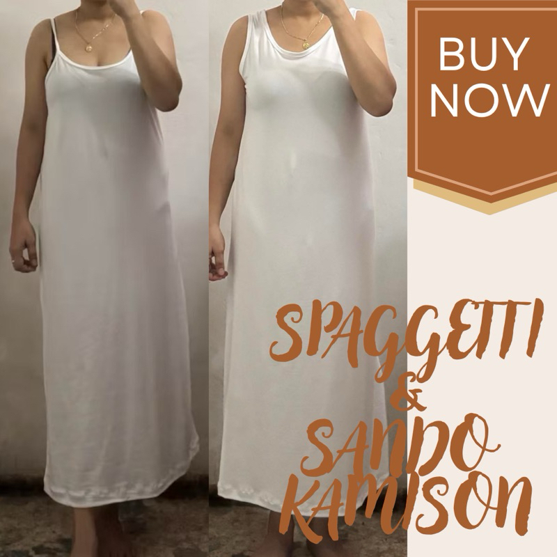 SANDO / SPAGGETTI CAMISOLE KAMISON ANKLE LENGTH UNDER INNER WEAR STRAP ...