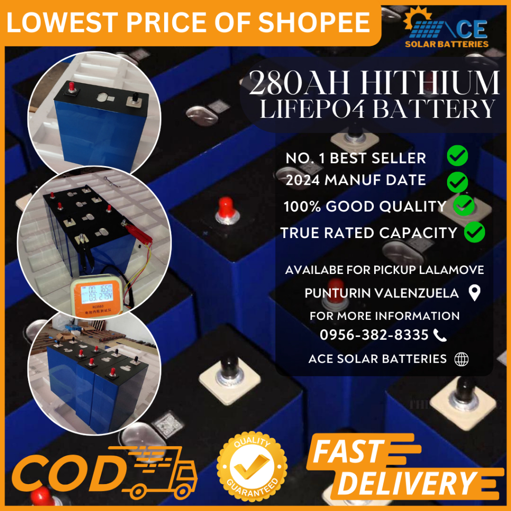 BRANDNEW HITHIUM 280AH 3.2V Prismatic Lifepo4 Battery Lithium ion ...
