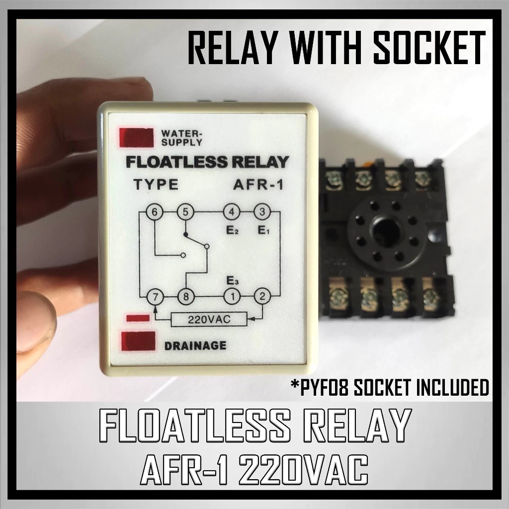 FLOATLESS LEVEL SWITCH RELAY WITH SOCKET | AFR-1 WHITE | Shopee Philippines