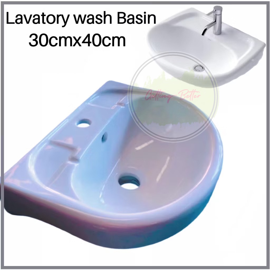 CERAMIC LAVATORY WASH BASIN/WASH BASIN SINK 30cm*40cm | Shopee Philippines