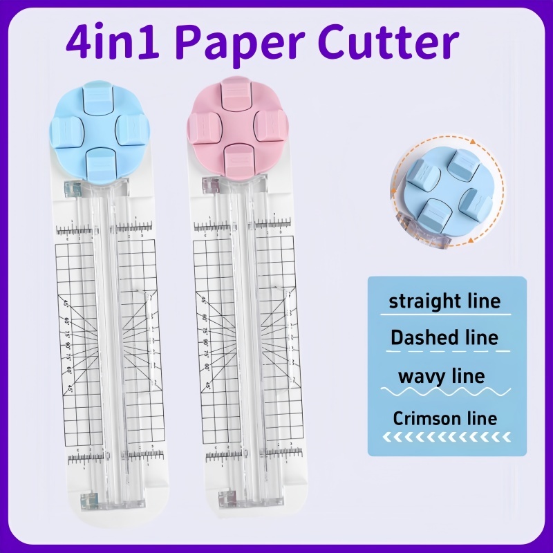 4in1 Multifunctional Paper Cutter/Dotted Line Wavy Rotating Cutter ...