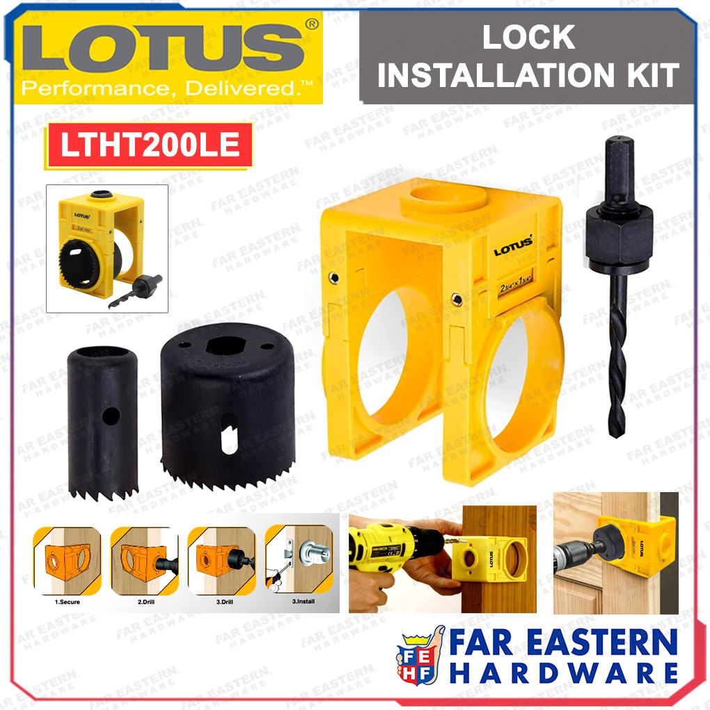 LOTUS Door Lock Installation Kit Hole Saw 3cs Set LTHT200LE | LIK218 ...