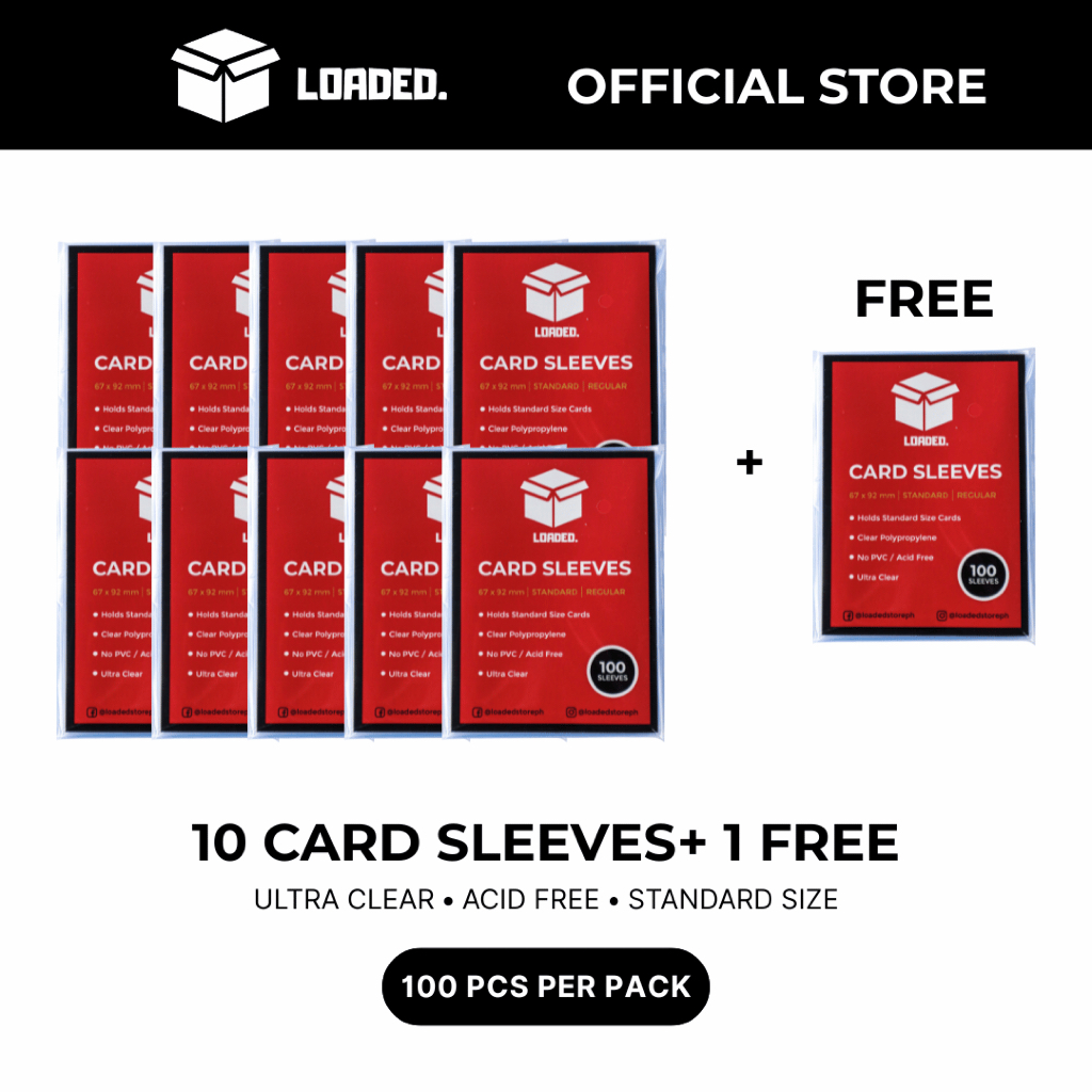 [10+1 Bundle] LOADED Card Sleeves 67x92mm – Standard Size • Ultra Clear ...