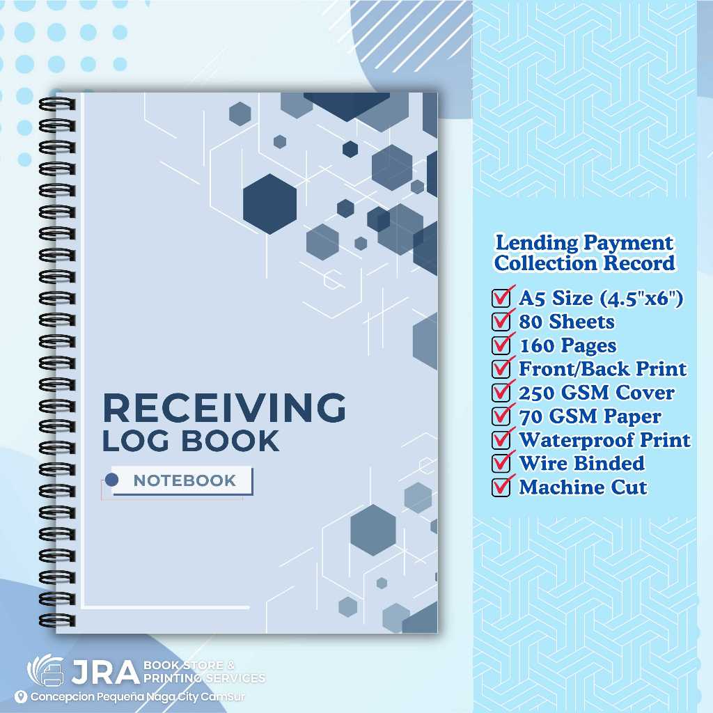 Receiving Log Book | Delivery & Supplies Record Tracker for Businesses ...