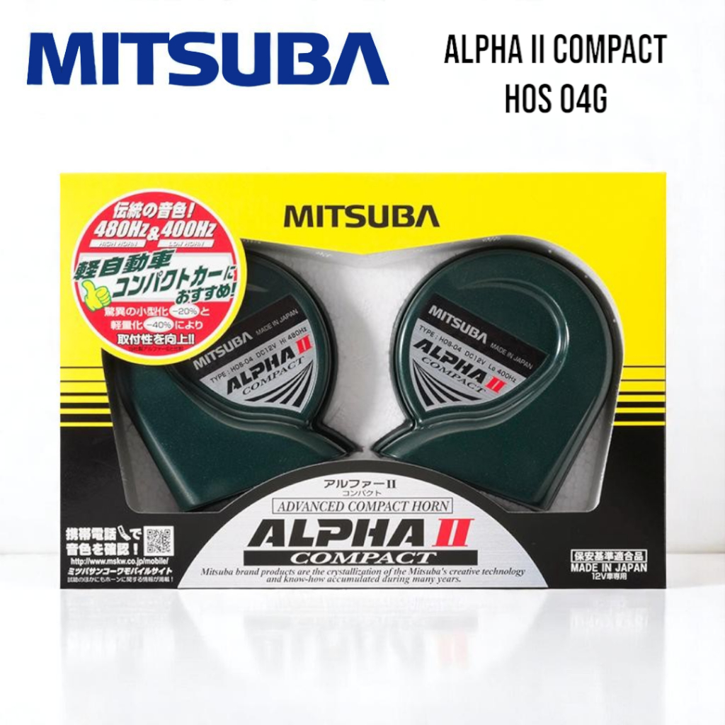 MITSUBA Alpha II Compact HOS 04G Horn Car Horn Japanese-made middle-range horn | Shopee Philippines