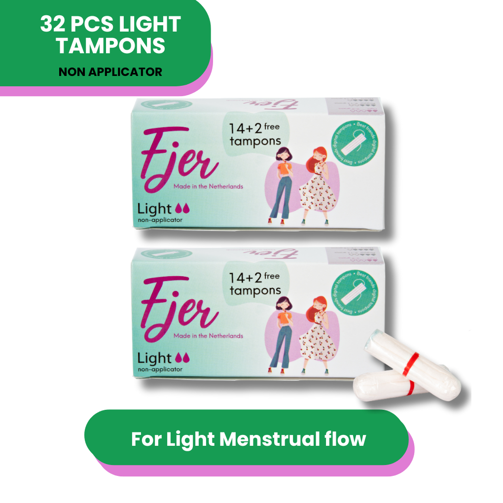32pcs Fjer® Super Absorbent Tampons LIGHT size Non Applicator | Shopee ...
