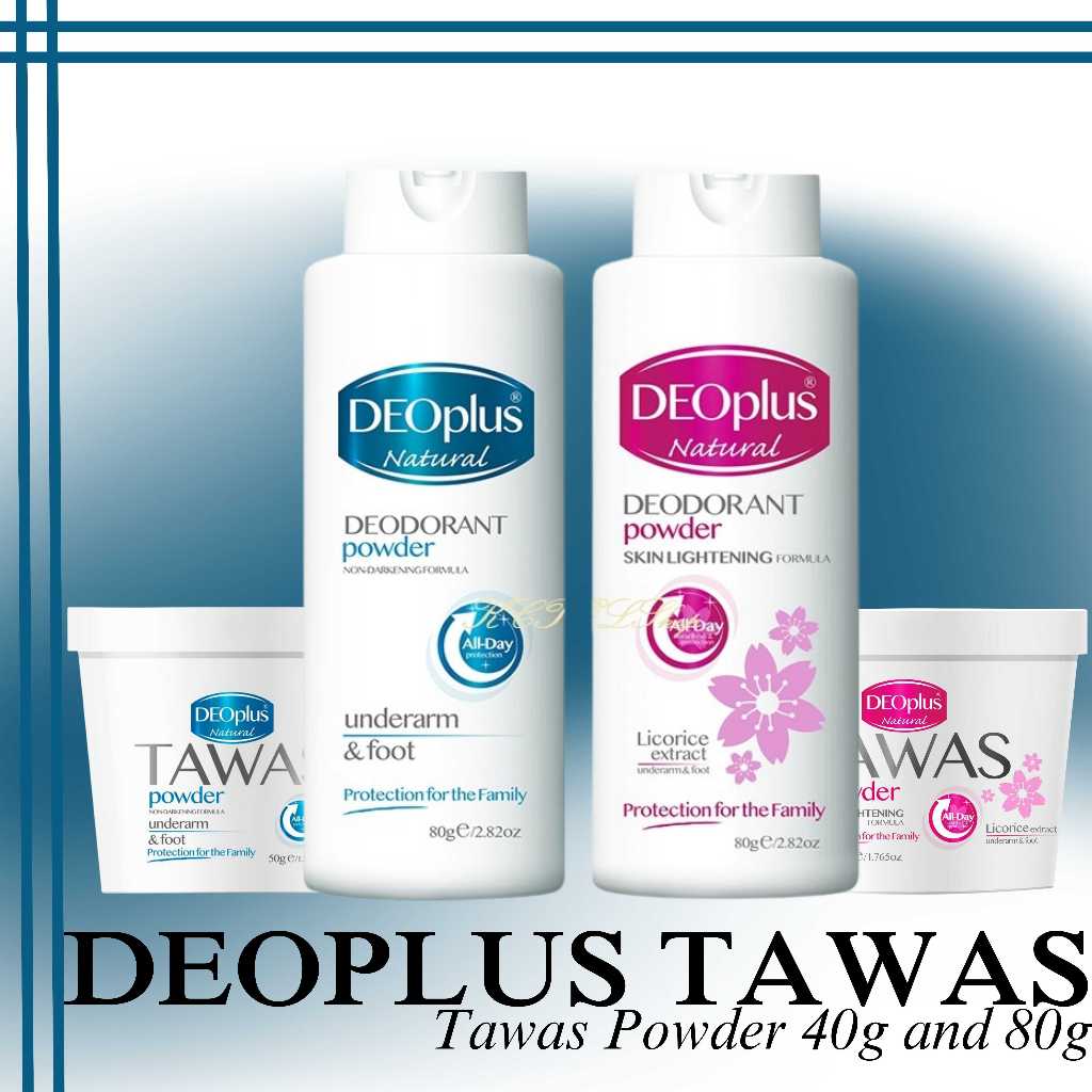 DeoPlus Natural Tawas Powder with Skin Lightening Formula for Underarms ...