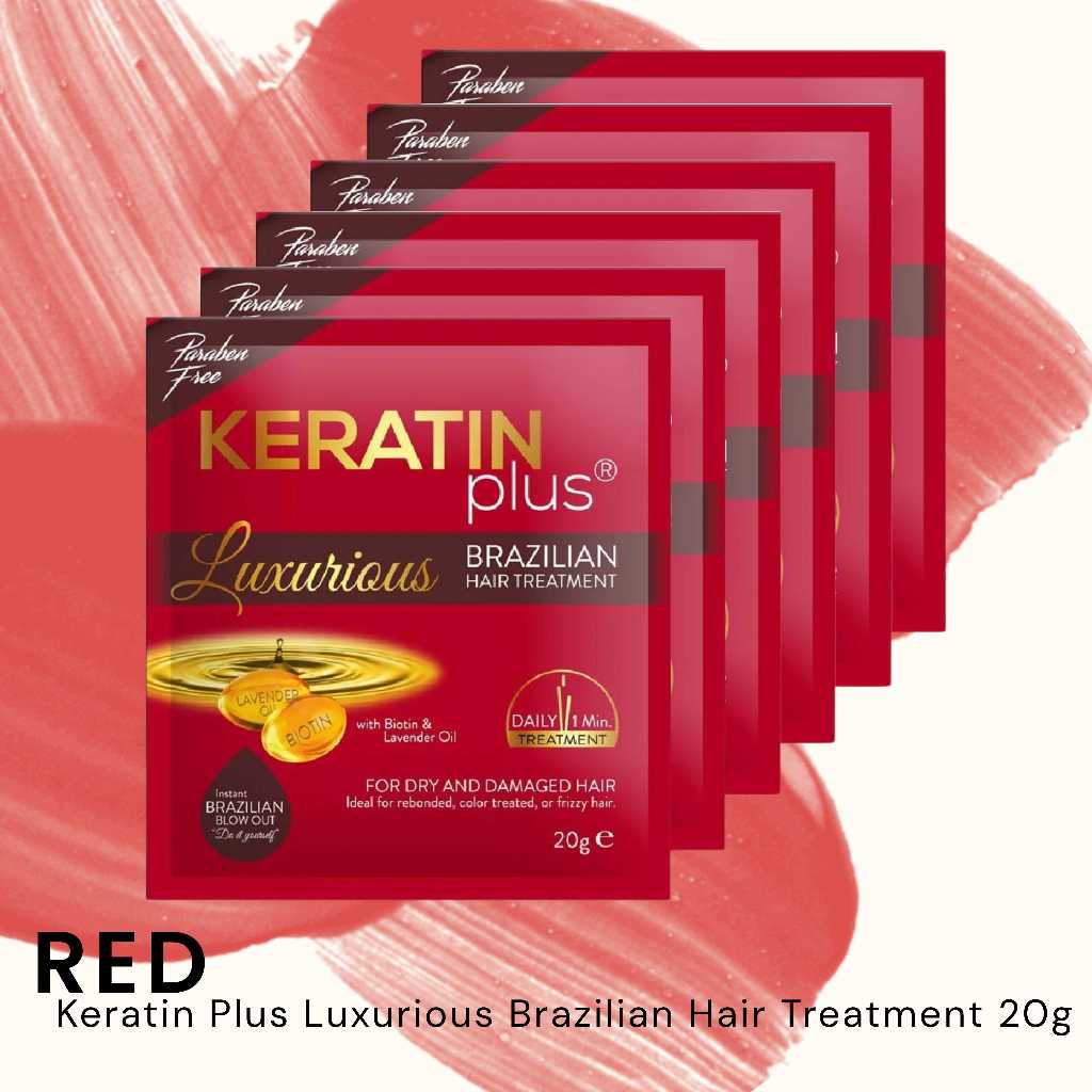 Keratin Plus Luxurious Brazilian Hair Treatment Red Conditioner with ...