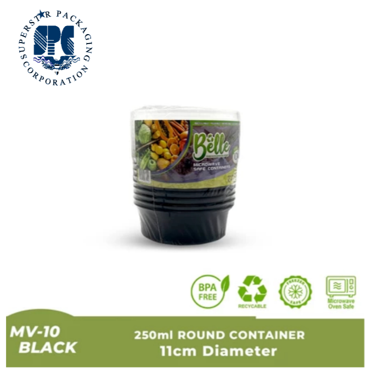 Belle RO-10 Microwavable Container 250mL (Round) (10pcs/pack) | Shopee ...