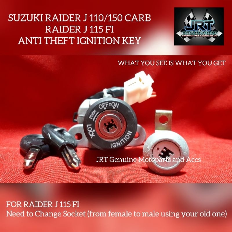Suzuki Raider J 115 Fi / Raider J 110 or 150 Carb Anti Theft Ignition ...