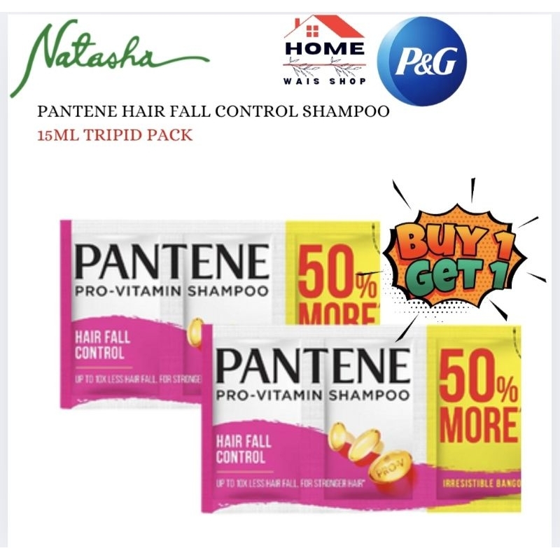 NATASHA P&G PANTENE HAIR FALL CONTROL SHAMPOO BUY 1 TAKE 1 | Shopee ...