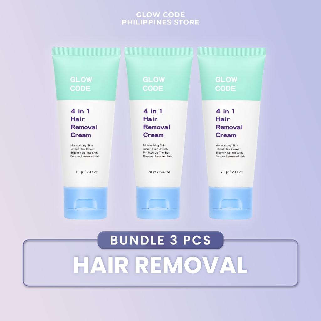 [SPECIAL OFFER] Glowcode Bundle 4in1 Hair Removal Cream 3pcs - Remove Unwanted Hair with ...