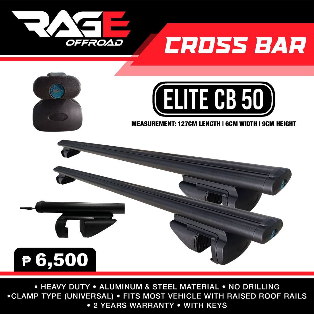 NEW RAGE UNIVERSAL HEAVY DUTY CROSSBAR 50" BLACK FOR NISSAN NAVARA ...