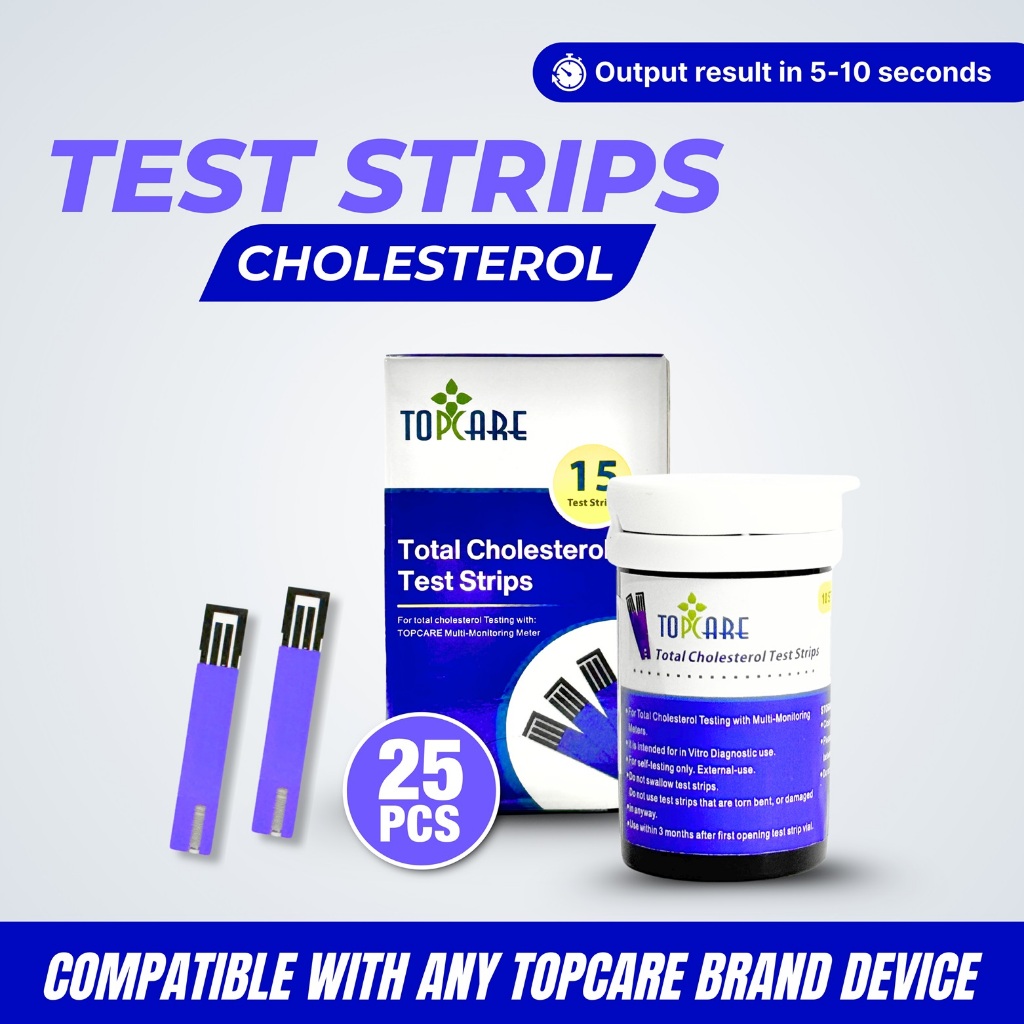 4in1 TOPCARE Cholesterol 15's Strips | Shopee Philippines