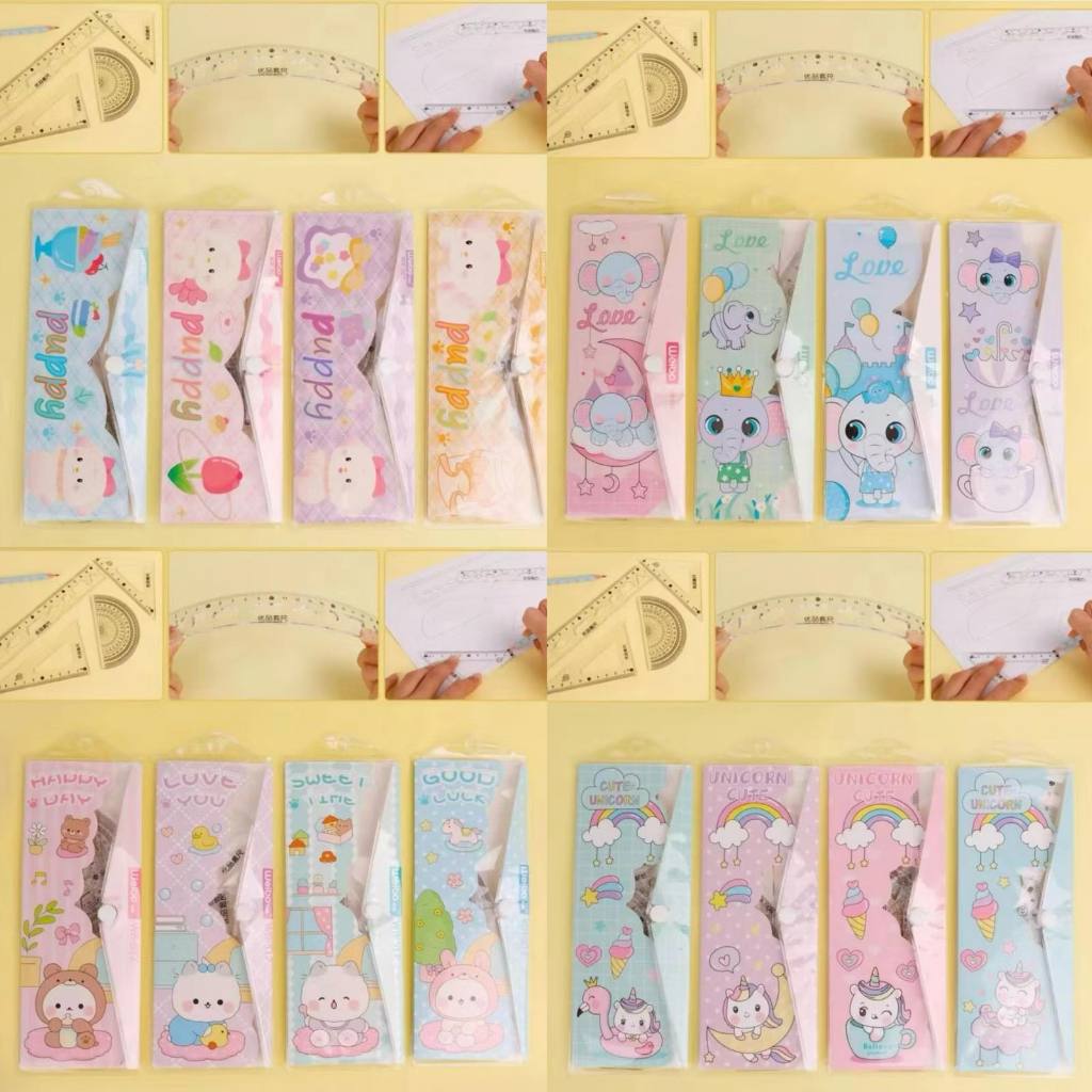 WISDOM WEIBO 20CM RULER SET 4IN1 SCHOOL SUPPLIES /GIVEAWAYS | Shopee ...