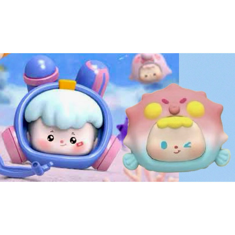 Zozo Diver and Puffer Fish Designer Art Toy Figure Set x Zozo Sea ...