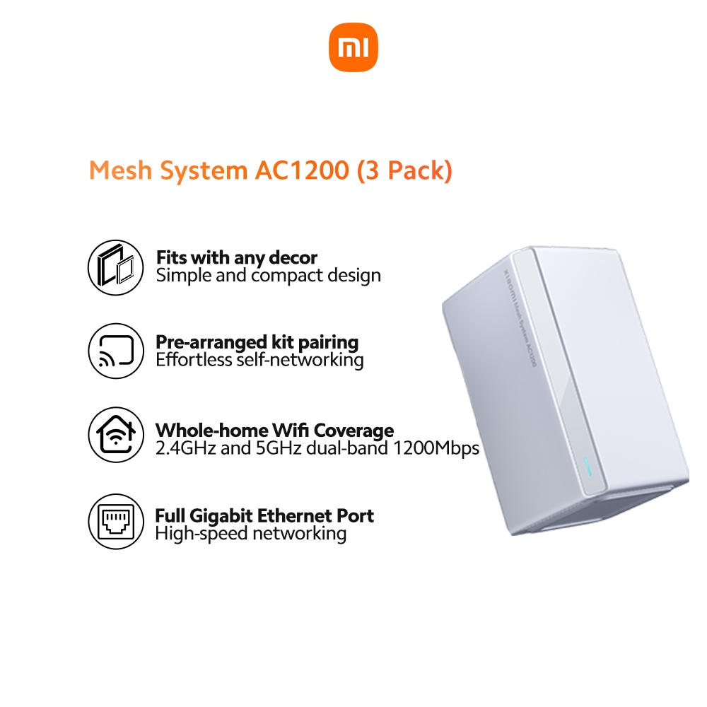 Xiaomi Mesh System AC1200 EU (3 Pack) | Shopee Philippines