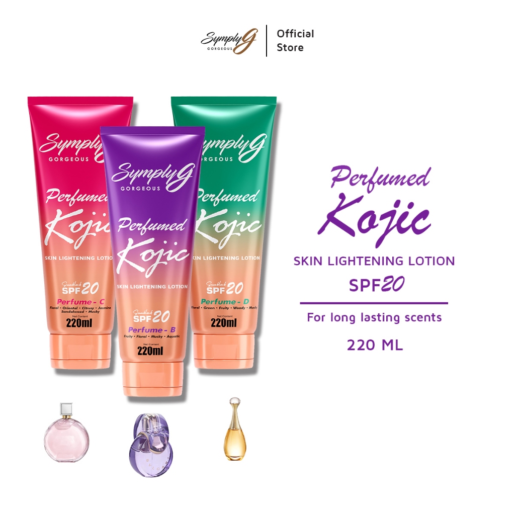 Symply G Perfumed Kojic Skin Whitening Lotion w/ SPF 20 220mL | Shopee ...