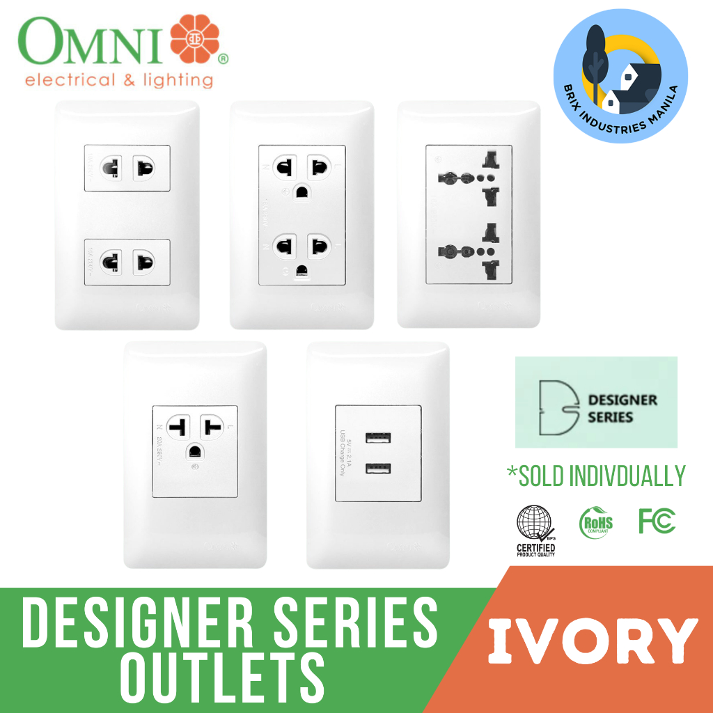 Omni Ivory Designer Series Universal Outlet Set | Shopee Philippines