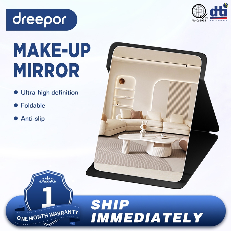 Dreepor Portable Makeup Mirror Foldable Desktop HD Student Dormitory ...