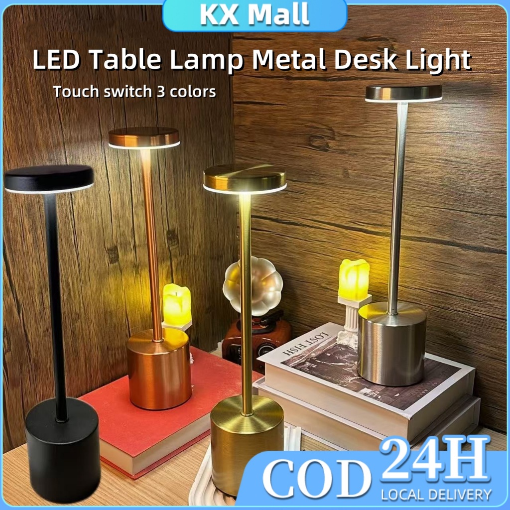 USB LED Bar Table Lamp 3 Colors Light Brightness Indoor Desk Light ...