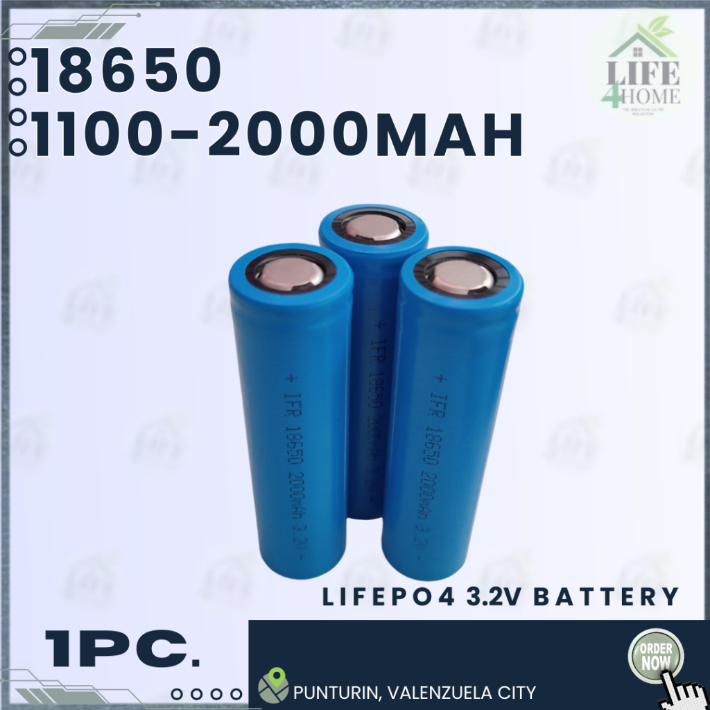 1PC ONLY 18650 Lifepo4 Battery 3.2v 1100mAh, 1500mAh battery ...