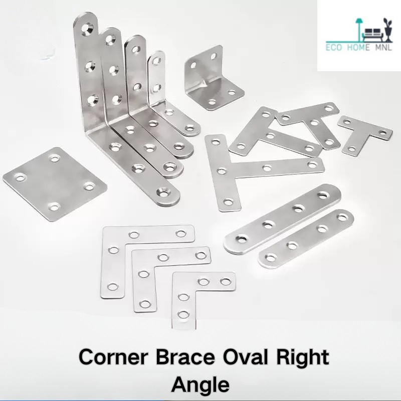 Metal Corner Brace Right Angle Shelf Bracket Support (L-Shape/Oval ...
