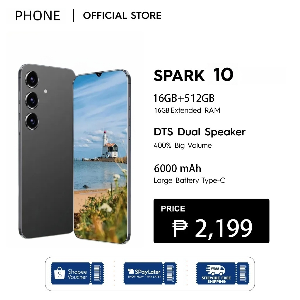 HOT Sale Spark 10 Original cellphone 12GB+512GB Smartphone 6000mAh ...