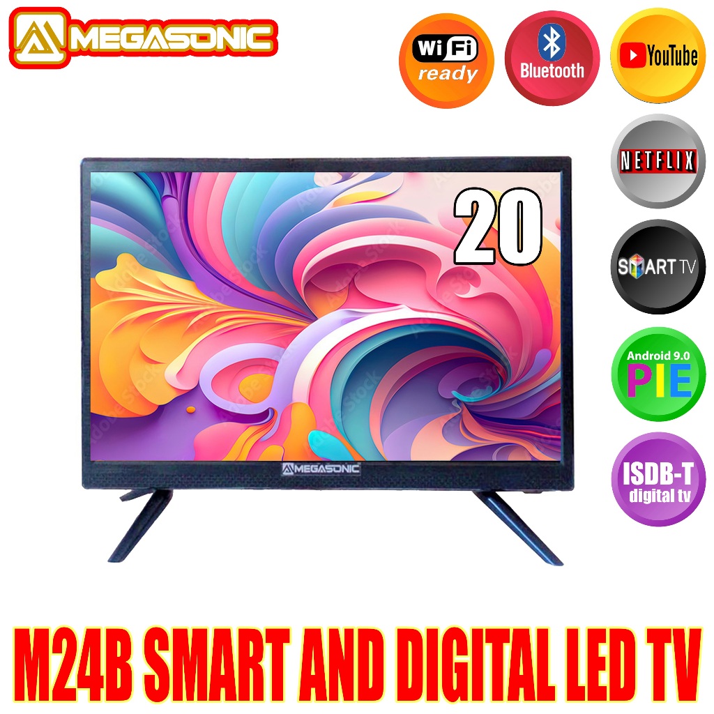 MEGASONIC M24B SMART AND DIGITAL LED TV WITH 20 INCH VIEWING SCREEN ...