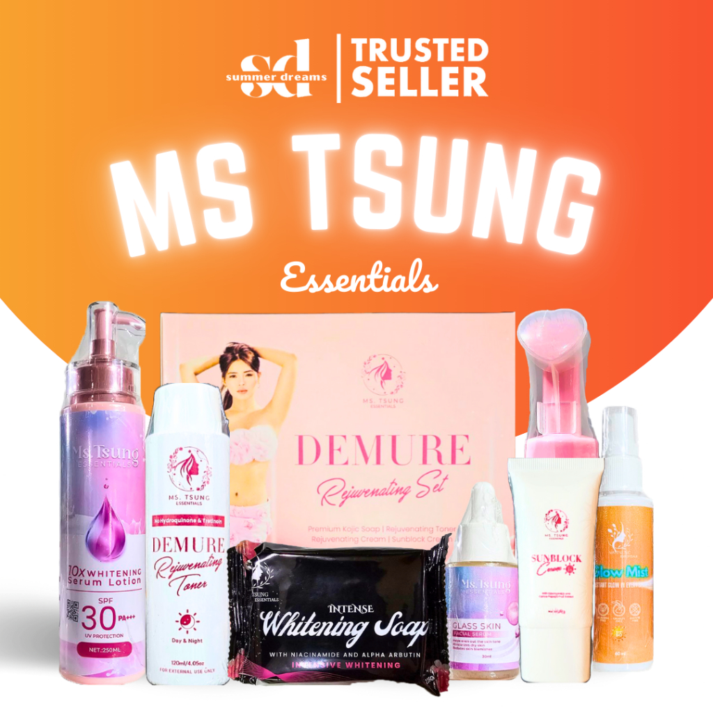 MS TSUNG ESSENTIALS Rejuvenating Set | Serum | Toner | Sunscreen | Lotion | Soap Ms Tsung ...