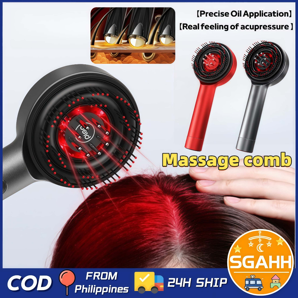 Scalp Massage Comb Red Light Electric Hair Growth Scalp Applicator Hair ...