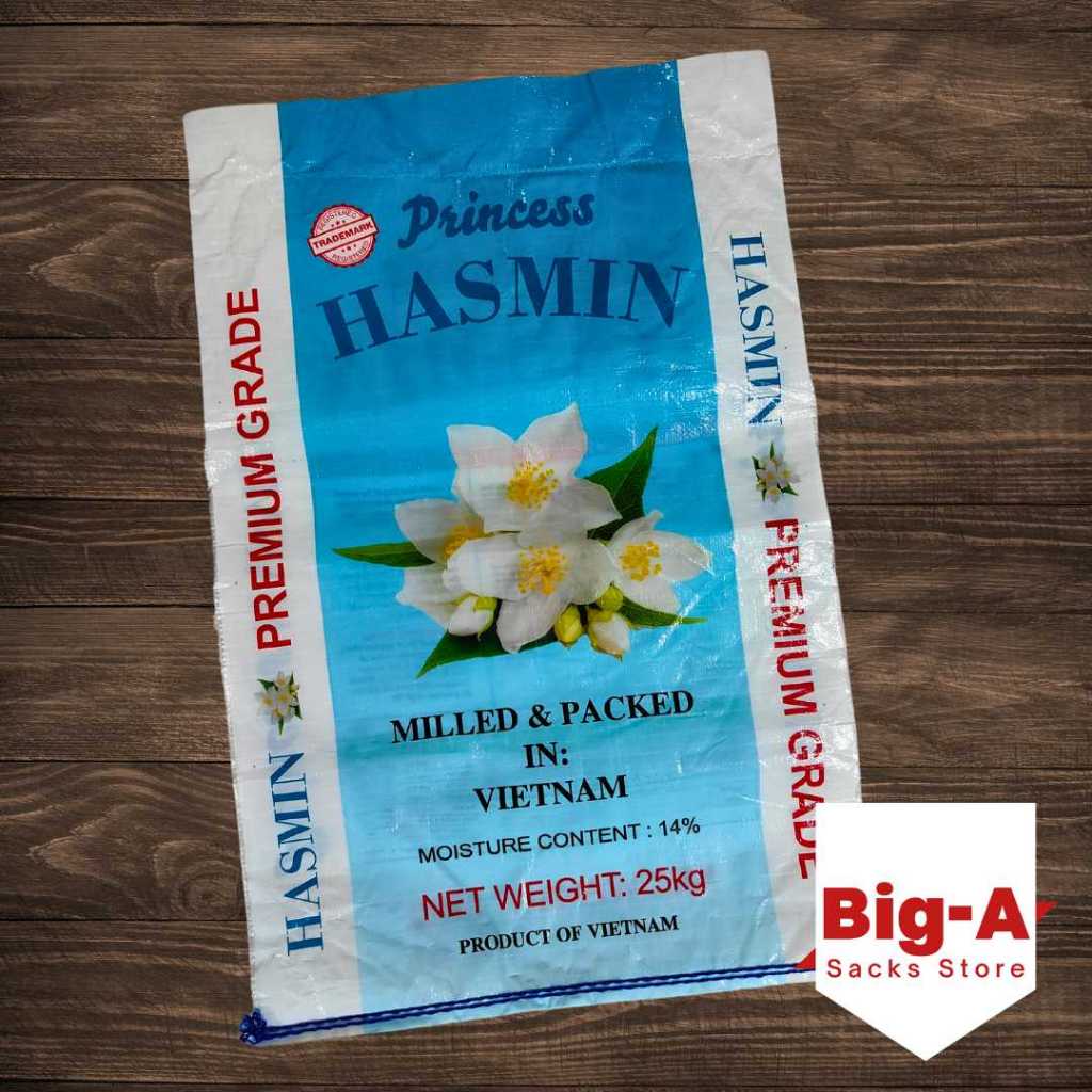 (10PCS) Imported One-side Laminated Used Rice Sack/ Princess Hasmin ...