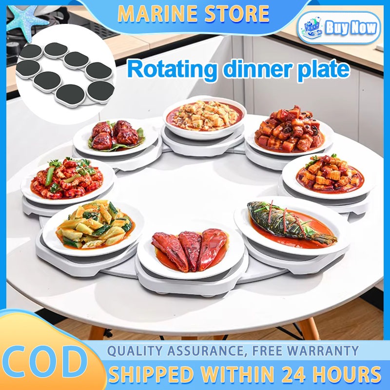 Rotating Dining Table Tray Portable Turntable Expandable Rotating Tray ...
