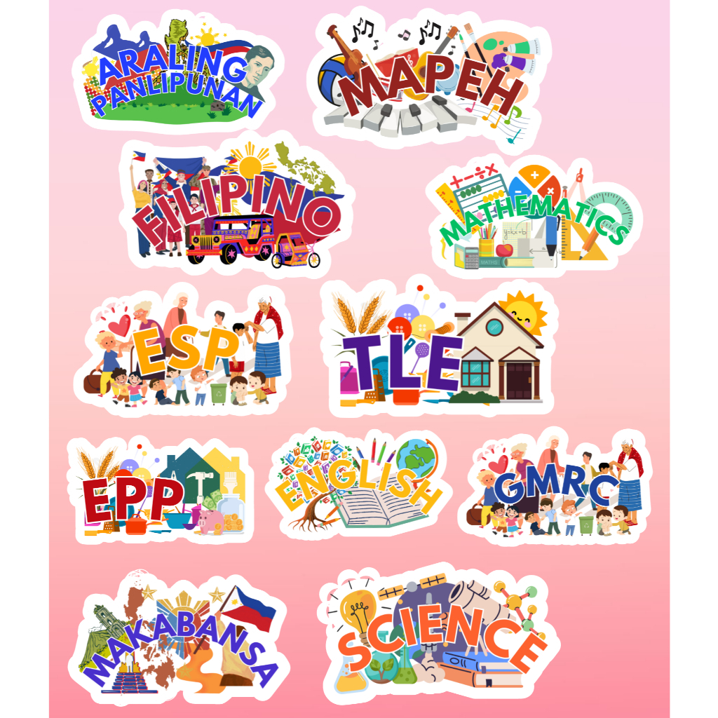 Subject Sticker Label Sticker for Notebooks and Books Waterproof ...