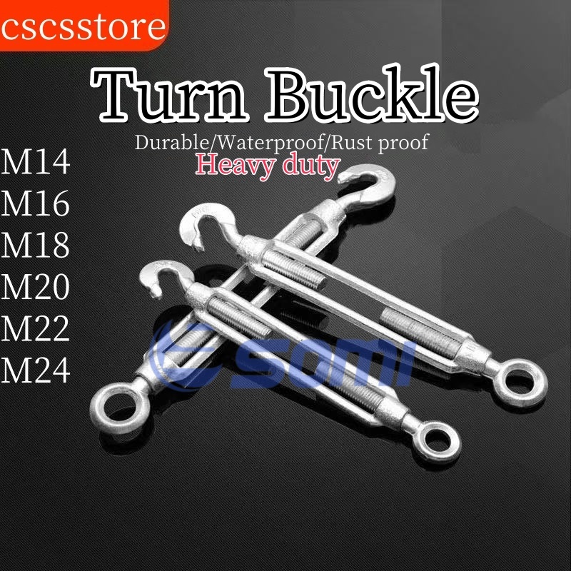 Heavy duty GI Turnbuckle TURN BUCKLE M14-M24 HOOK & EYE TURNBUCKLE (Per Piece) | Shopee Philippines