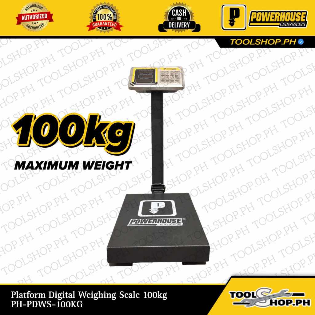 POWERHOUSE Digital Weighing Scale 100kg PH-PDWS-100KG | Shopee Philippines