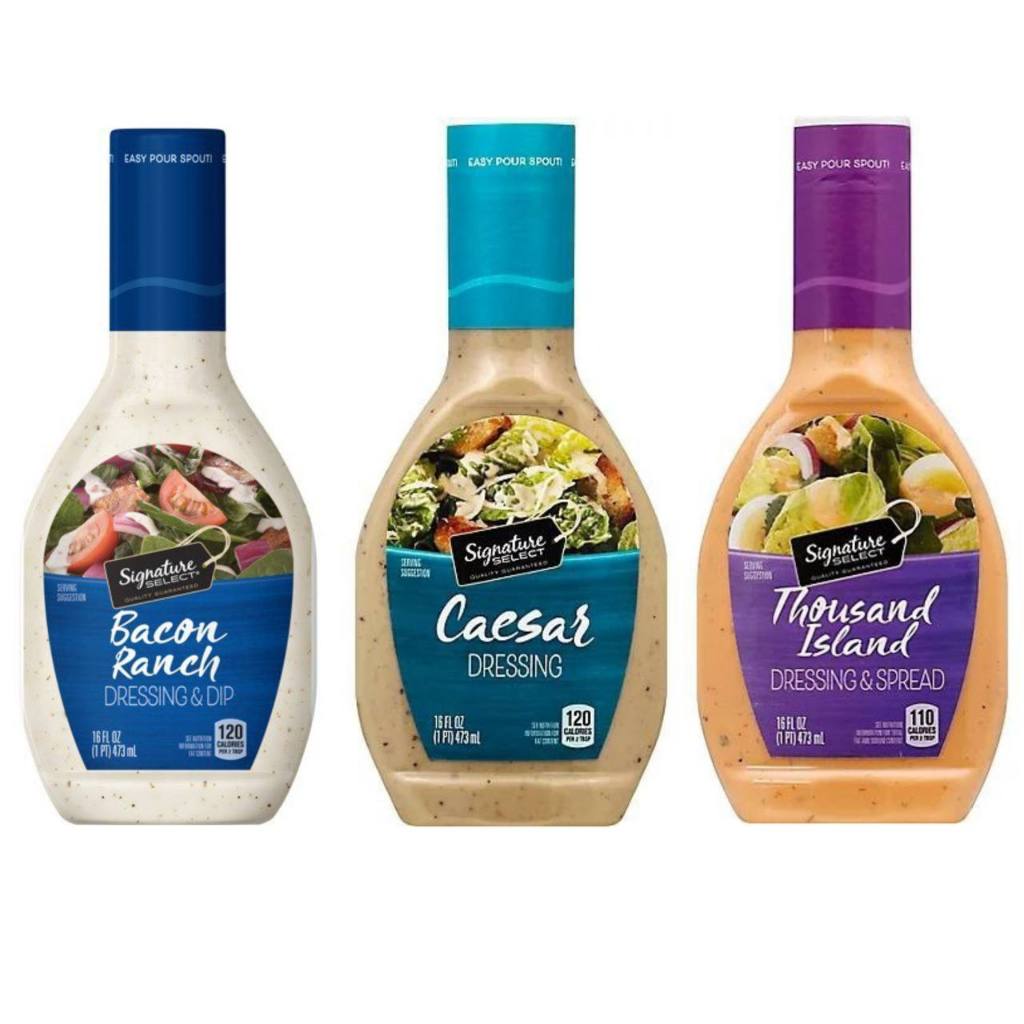 Signature's Select in variants Thousand Island, Bacon Ranch, and Caesar ...
