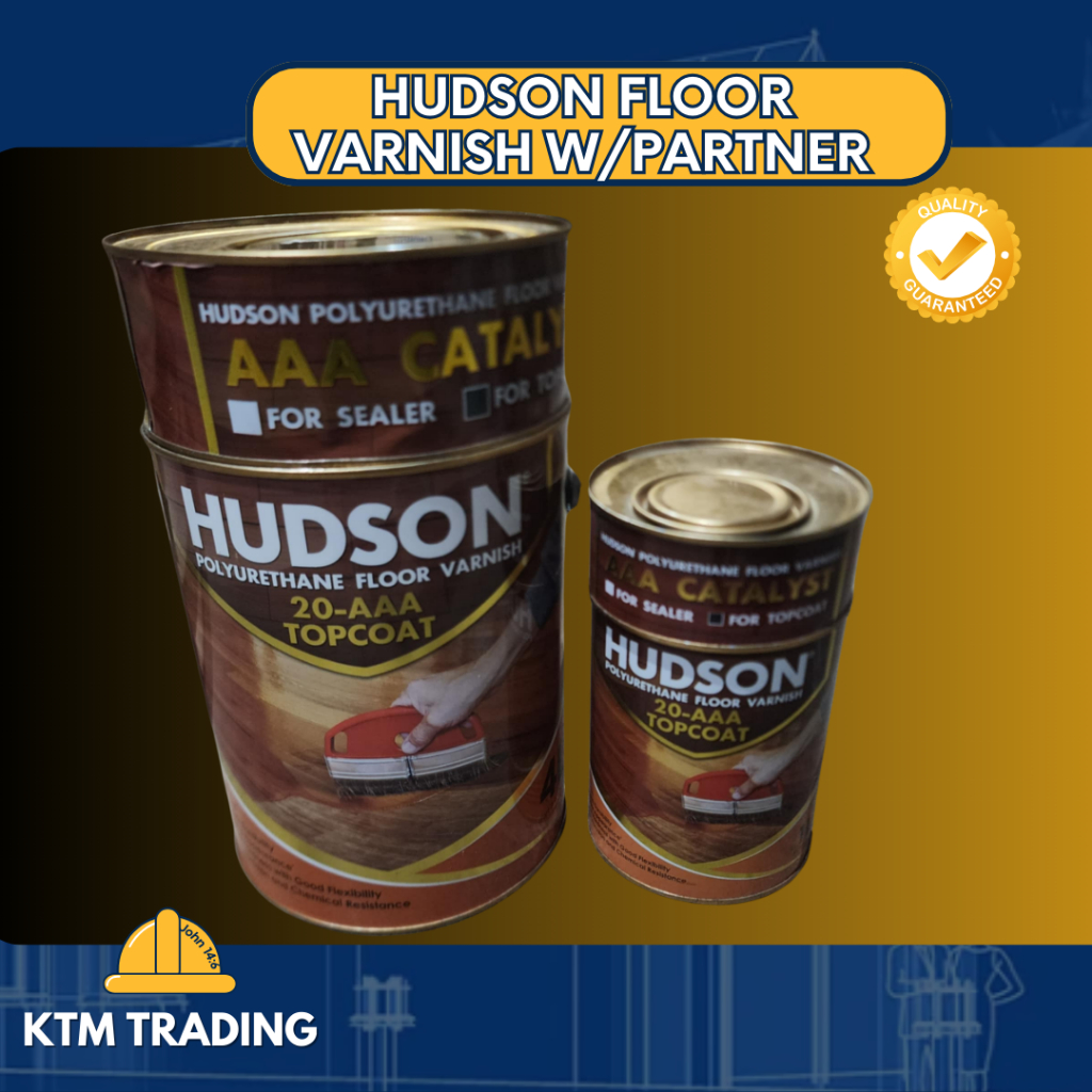 HUDSON Polyurethane Floor Varnish Topcoat / Sealer 1 Liter/4L with ...