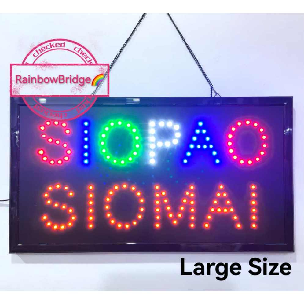 SIOPAO SIOMAI - RAINBOW BRIDGE LED SIGNAGE (New-Small-Large) #SIZE ...
