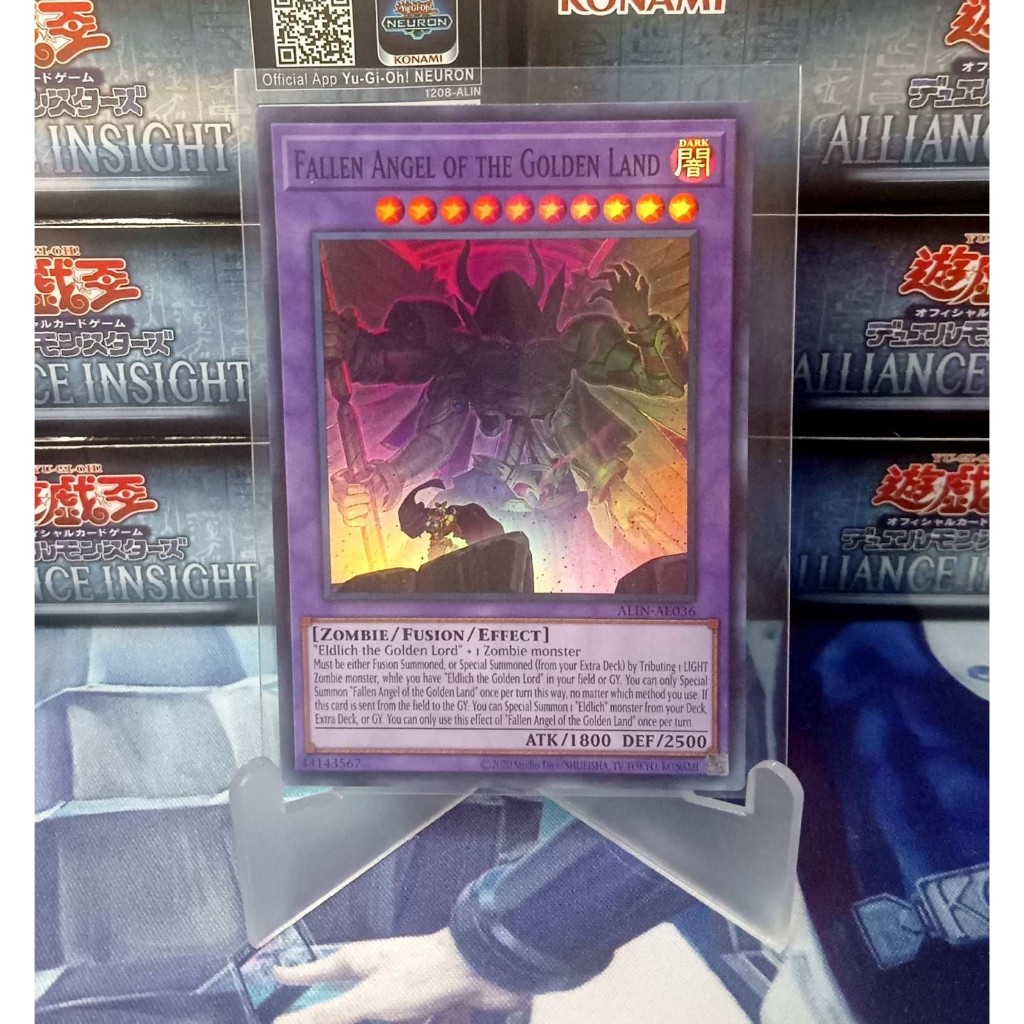 ALIN-AE036 Fallen Angel of the Golden Land SR YUGIOH CARD | Shopee ...